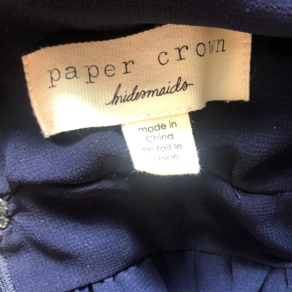 Paper Crown | Dresses | Paper Crown Gown In Navy Bridesmaids | Poshmark